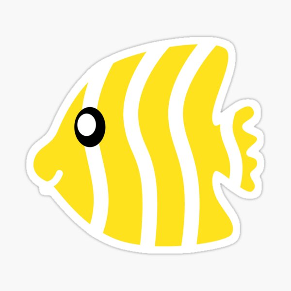 "Little yellow fish" Sticker by MooraTheNight | Redbubble
