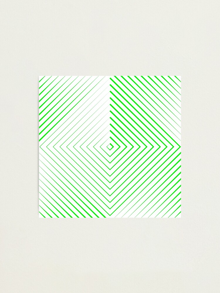 Lámina fotográfica «Verde neón, ilusión óptica, degradado de color ...