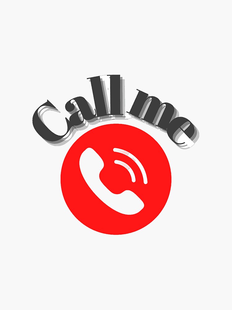 "Call Me Sticker" Sticker by Figuradam | Redbubble
