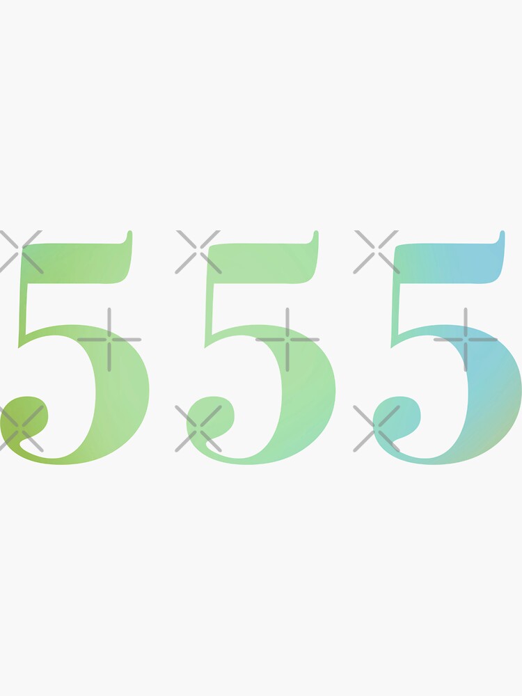 "angel numbers 555" Sticker by JuneNostalgia | Redbubble