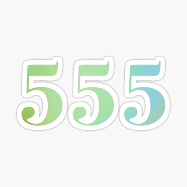 "angel numbers 555" Sticker by JuneNostalgia | Redbubble