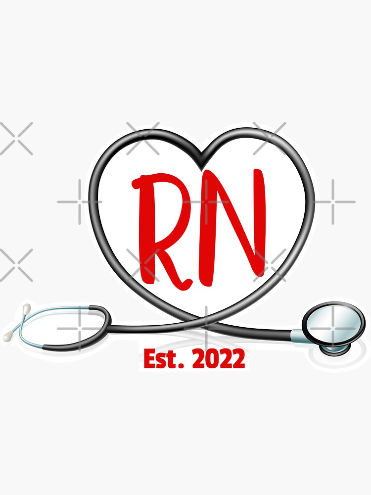 "RN Heart" Sticker for Sale by Partyquette | Redbubble