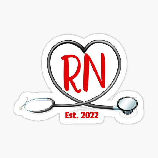 "RN Heart" Sticker for Sale by Partyquette | Redbubble