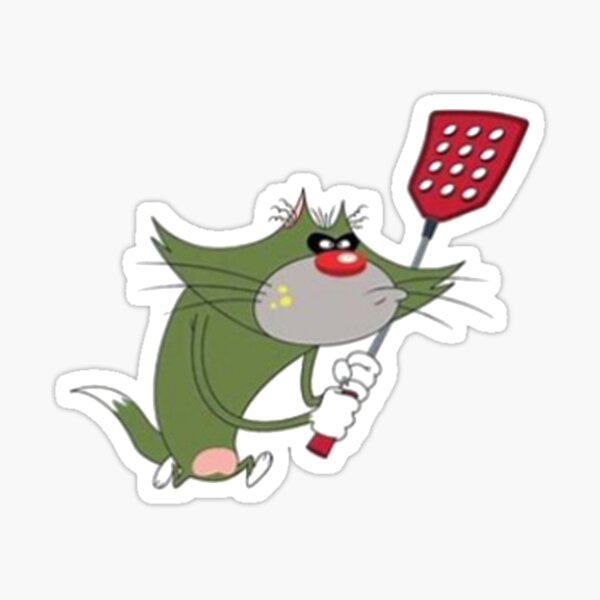 "Oggy and the Cockroaches" Sticker by saaddanger | Redbubble