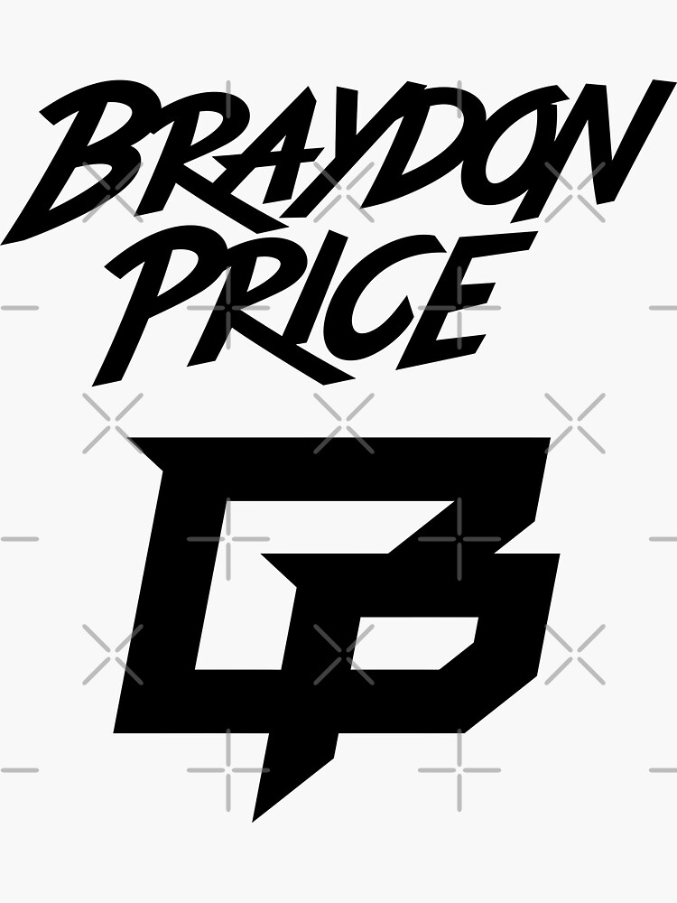 "Braydon Price Merch Black Logo" Sticker by SulaRiam | Redbubble