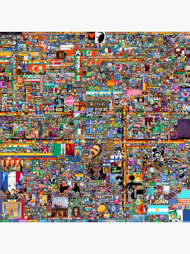 "Reddit place" Poster for Sale by hosineart | Redbubble