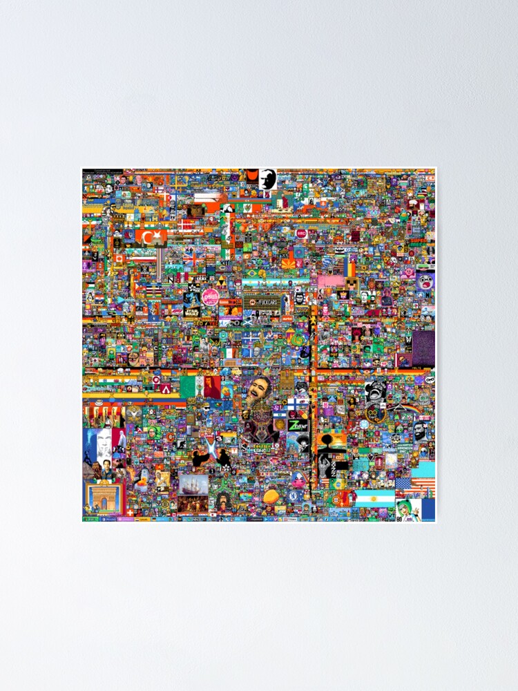 "Reddit place" Poster for Sale by hosineart | Redbubble