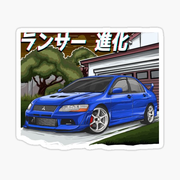 "Lancer Evolution evo " Sticker by Tsabitah | Redbubble