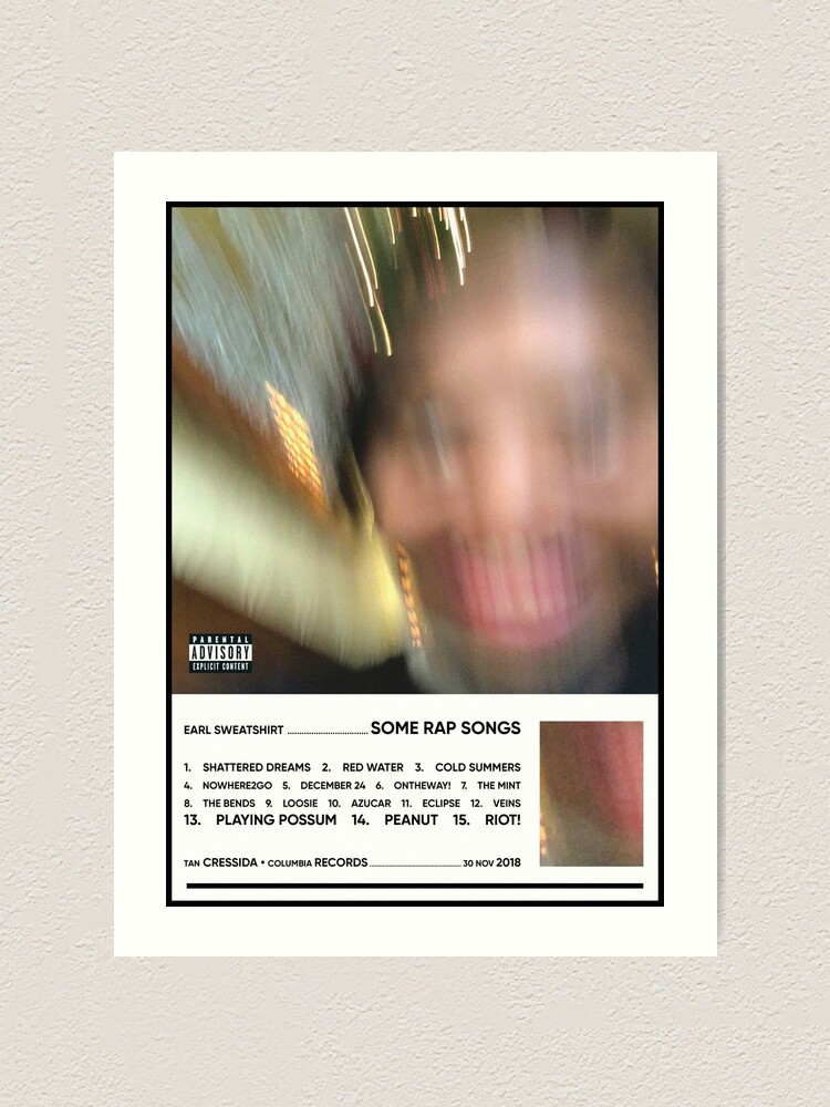 "Some Rap Songs Aesthetic Tracklist" Art Print by FANTANAMOBAY | Redbubble