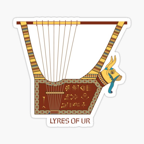 "Lyres of Ur" Sticker for Sale by Dingir ENKI | Redbubble