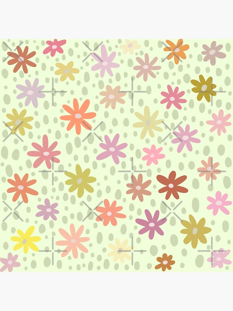 "Vibrant floral pattern (colour palette, color palete)" Poster for Sale ...