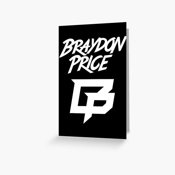 "Braydon Price Merch White Logo" Greeting Card by SulaRiam | Redbubble