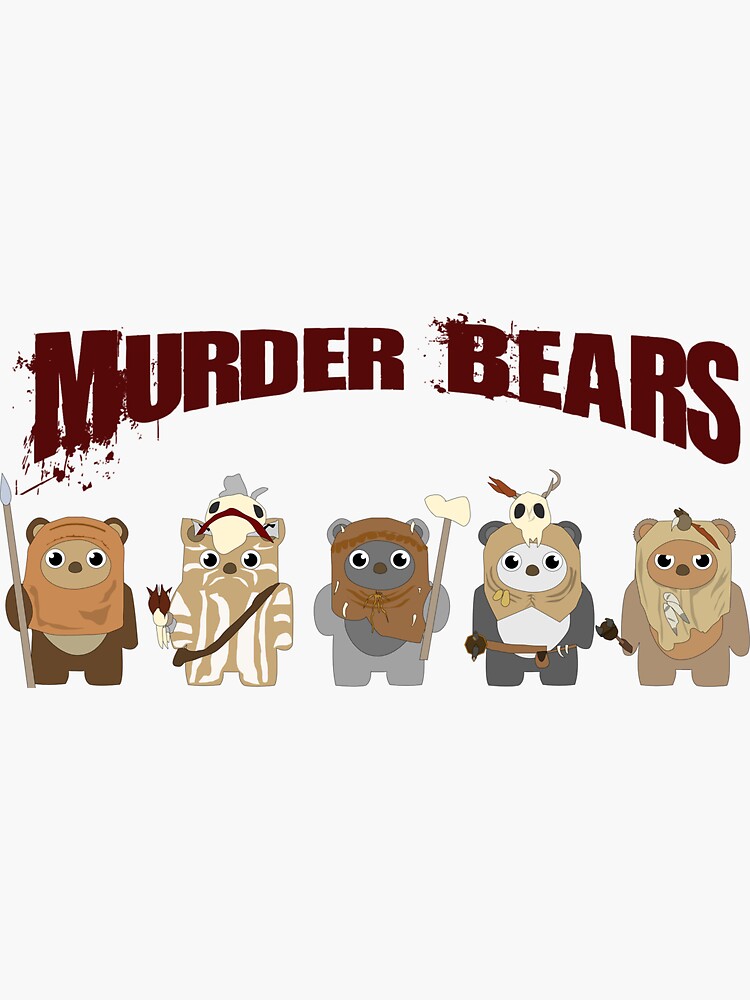 "The Murder Bears" Sticker by DcCrisp | Redbubble