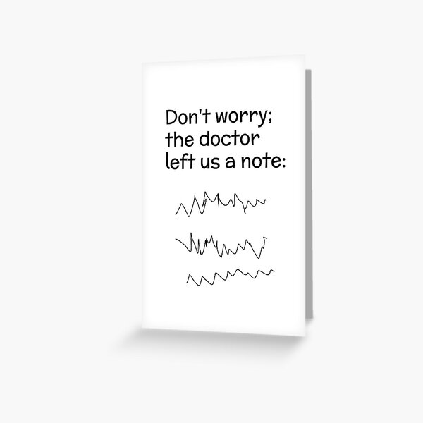 "Funny Doctor's Handwriting Joke" Greeting Card for Sale by ...