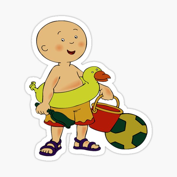 "caillou, caillou and dog" Sticker by Par-kids | Redbubble