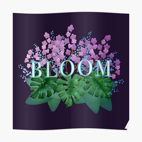 "Bloom Digital Garden Illustration" Poster for Sale by FrumpyGooseShop ...