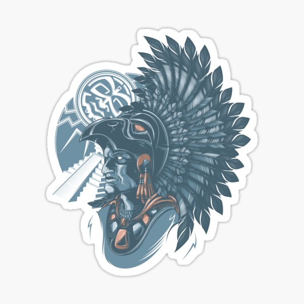 "Aztec Warrior" Sticker by vortiz614 | Redbubble