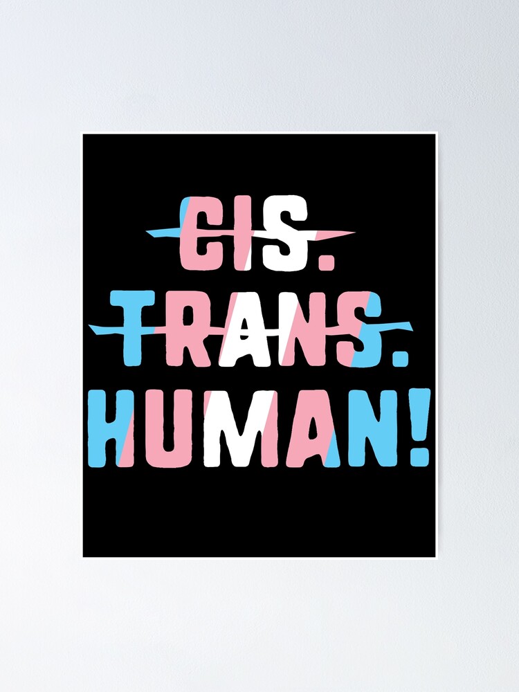 "Cis Trans Human LGBT Pride Trans Rights" Poster for Sale by ...