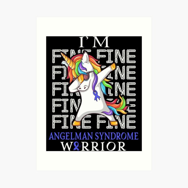 "Unicorn Angelman Syndrome Warrior I'm Fine Angelman Syndrome Awareness ...