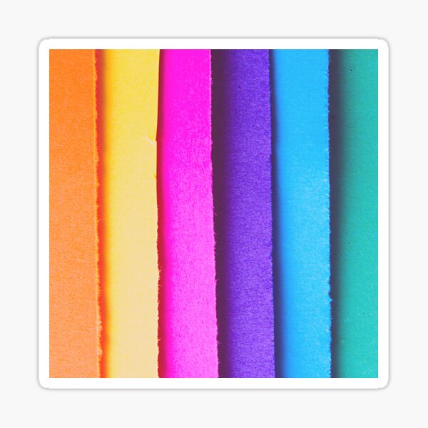 "RAINBOW PAPER" Sticker for Sale by mistivelvet | Redbubble