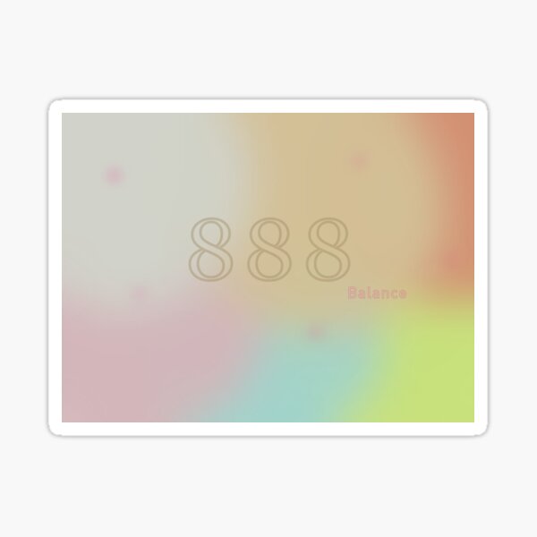 "Angel Number 888" Sticker by alezelaaa | Redbubble