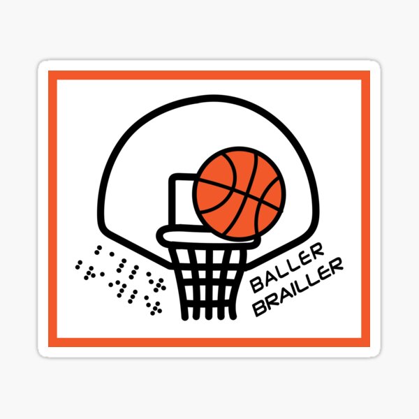"Baller Brailler" Sticker by IndeOandM | Redbubble