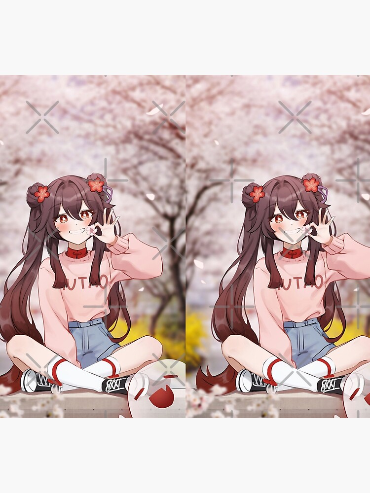 "Sakura Falling Hu Tao Genshin Impact" Socks by genshinwaifus | Redbubble