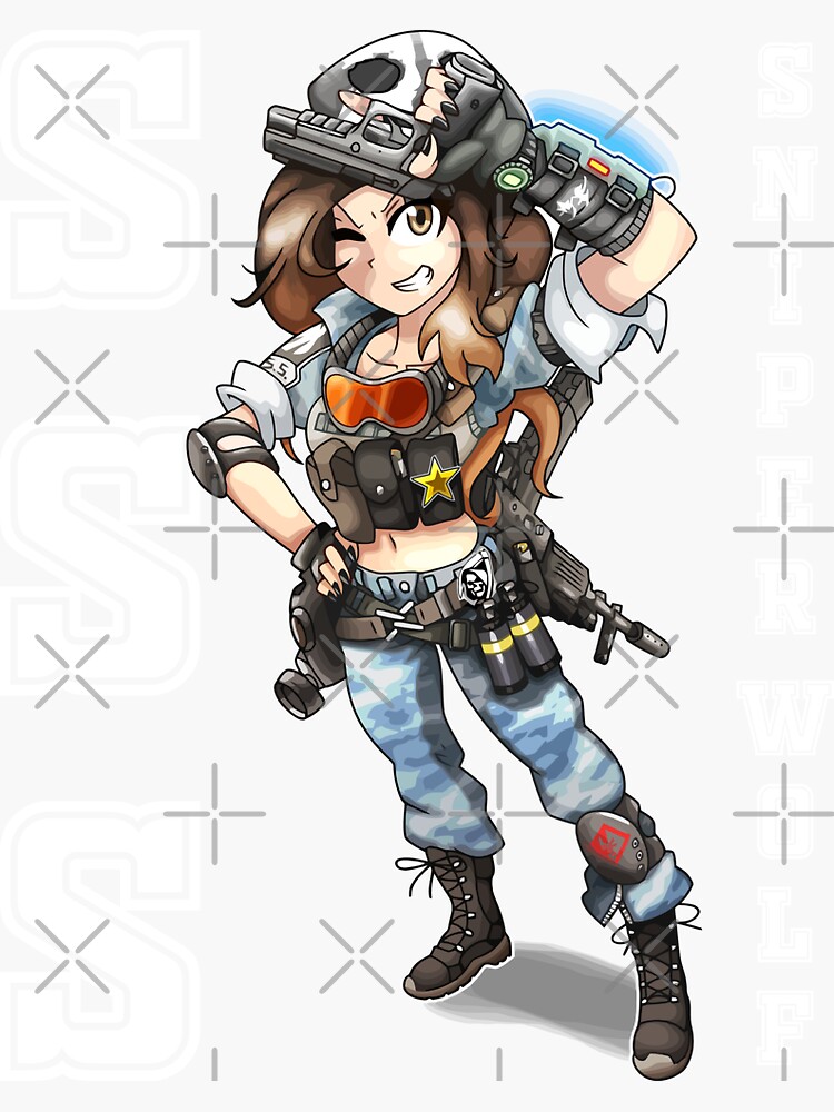 "SSS Sniper wolf" Sticker by TheGreenNinjaUK | Redbubble