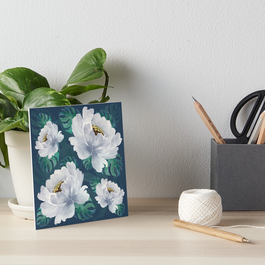 "Pantone Very Peri, White rose pattern, Colors of the year, watercolor ...