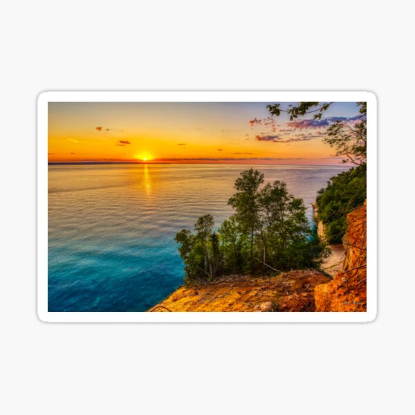 "Pictured Rocks Sunset" Sticker for Sale by bens555 | Redbubble
