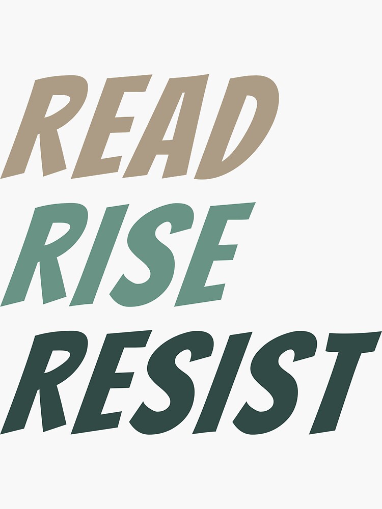 "Read Rise Resist, Vintage Saying And Quotes" Sticker by BST14 | Redbubble