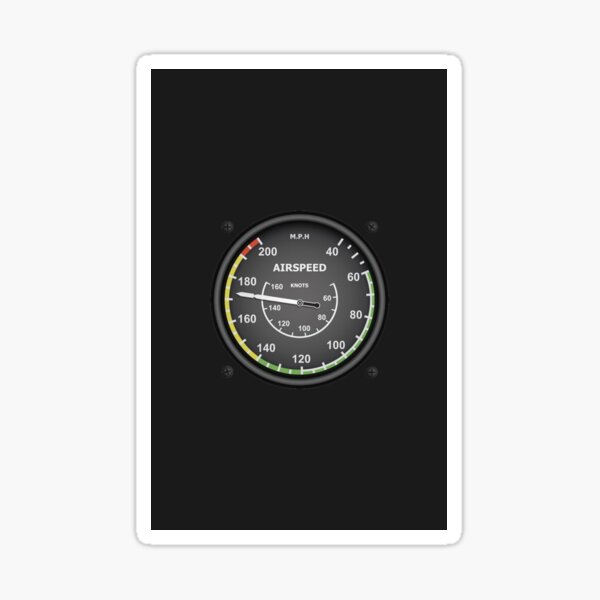 "Airspeed Indicator Flight Instruments Ai Iphone Case" Sticker for Sale ...
