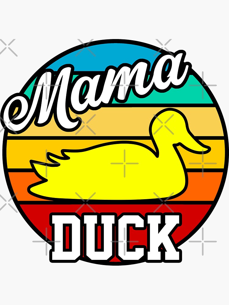 Pegatina «mamá pato | Amor mamá pato» de Blue-Geko | Redbubble