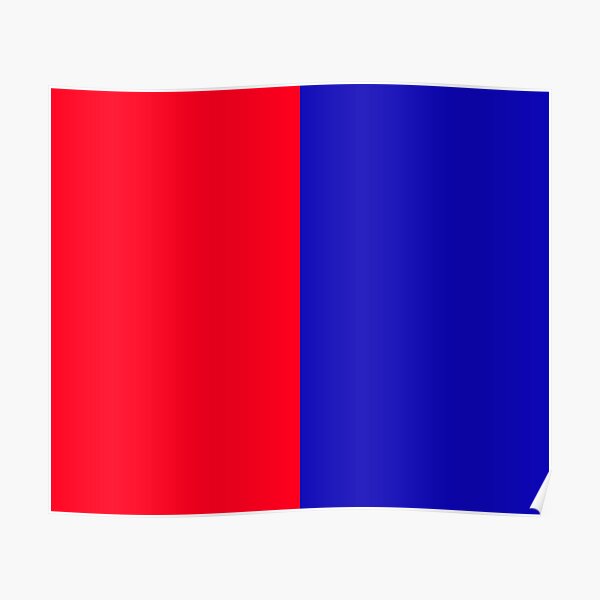 Red And Blue Poster For Sale By Praupp Redbubble