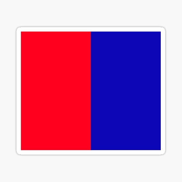 "Red and Blue" Sticker for Sale by praupp | Redbubble