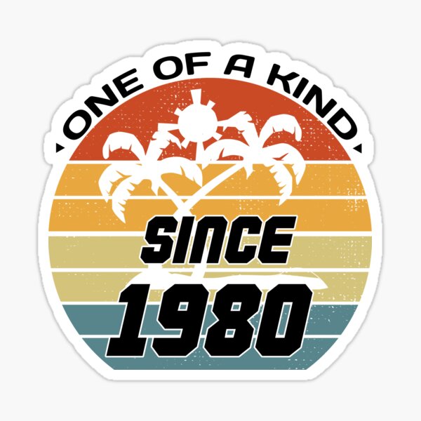 "Vintage Birthday 80" Sticker by StarWheels | Redbubble