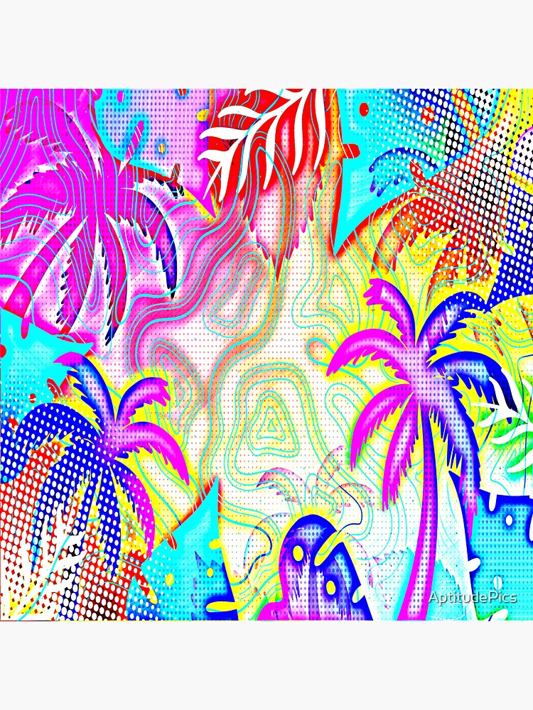 "Crazy Palm Trees" Sticker by AptitudePics | Redbubble