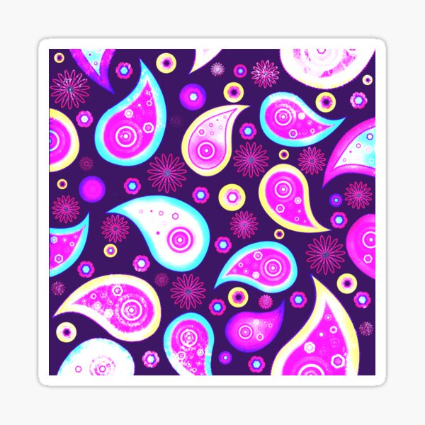 "Floating Paisley" Sticker for Sale by AptitudePics | Redbubble