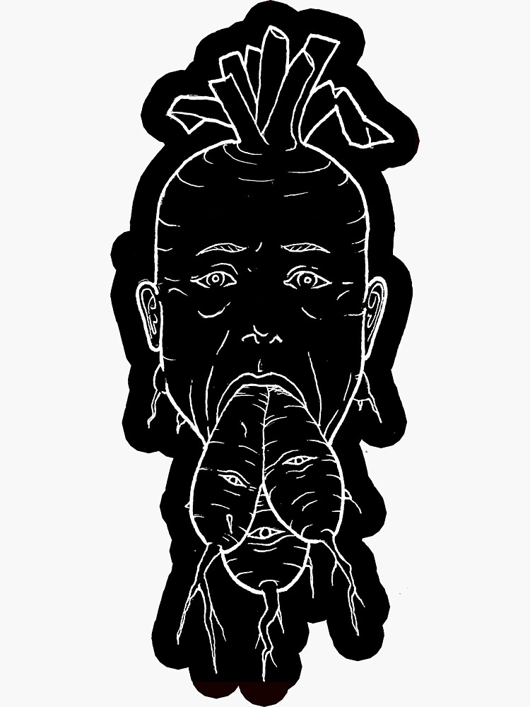 "Radish Man " Sticker by swrightchoi | Redbubble