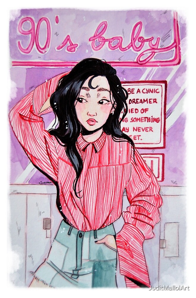 "90's baby" by JuditMallolArt | Redbubble