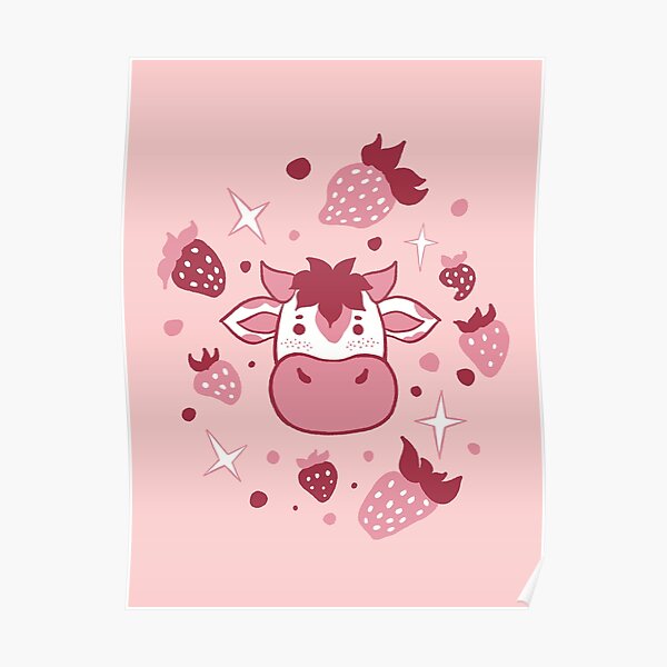 "Strawberry Cow" Poster for Sale by alleycat-blues | Redbubble