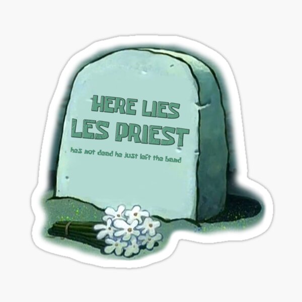 "here lies les" Sticker by emilyvesxio | Redbubble