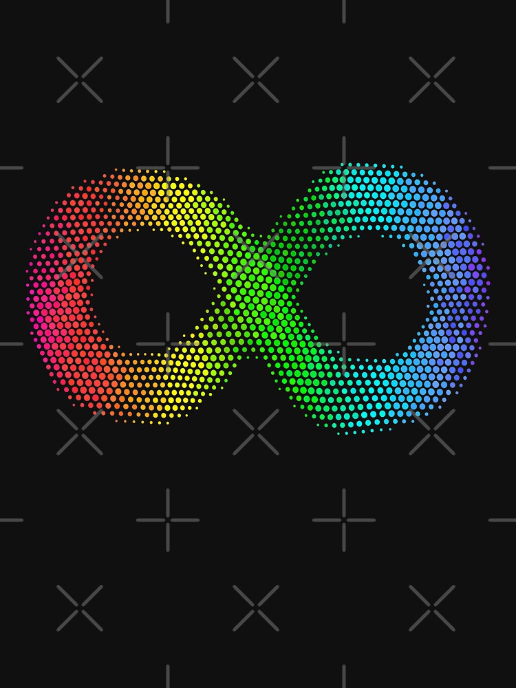 "Autism. Neurodiversity Symbol. Rainbow Infinity Loop." T-shirt for ...