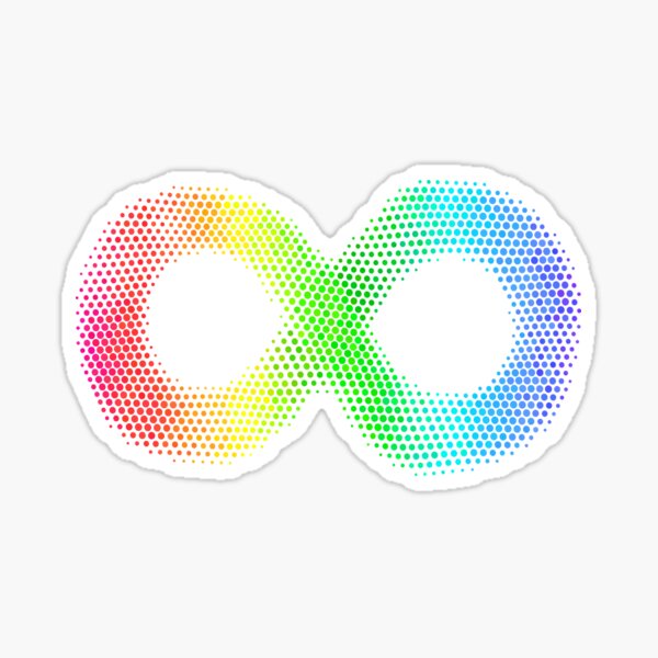 "Autism. Neurodiversity Symbol. Rainbow Infinity Loop." Sticker for ...