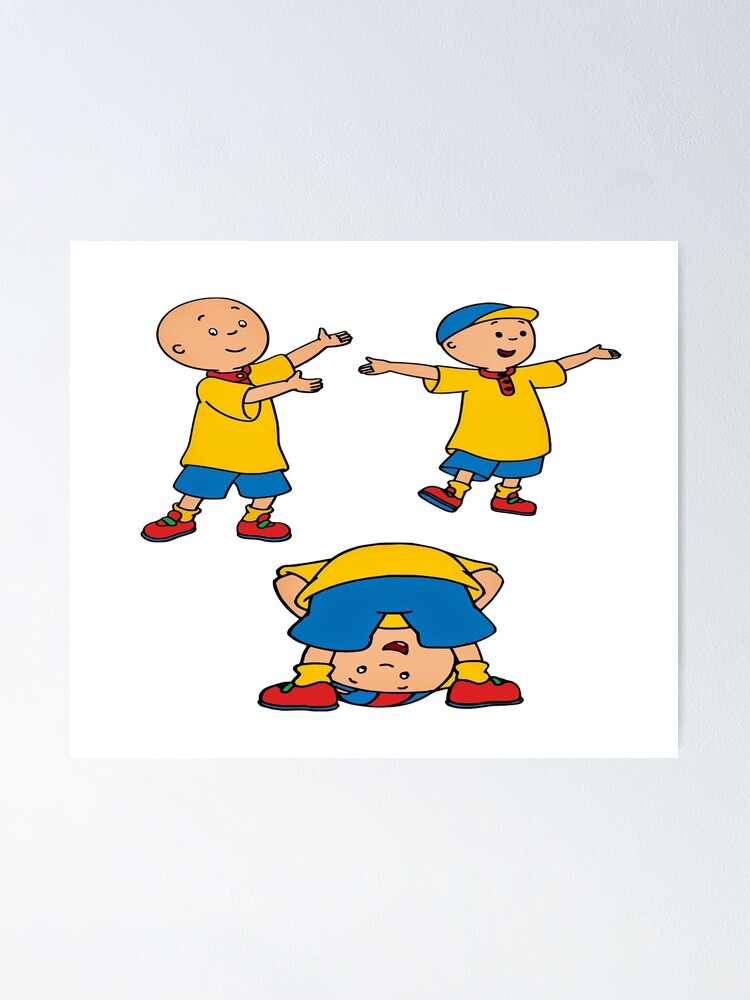 " caillou, caillou and dog" Poster for Sale by Par-kids | Redbubble