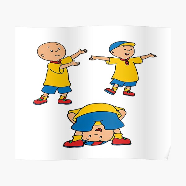 " caillou, caillou and dog" Poster for Sale by Par-kids | Redbubble