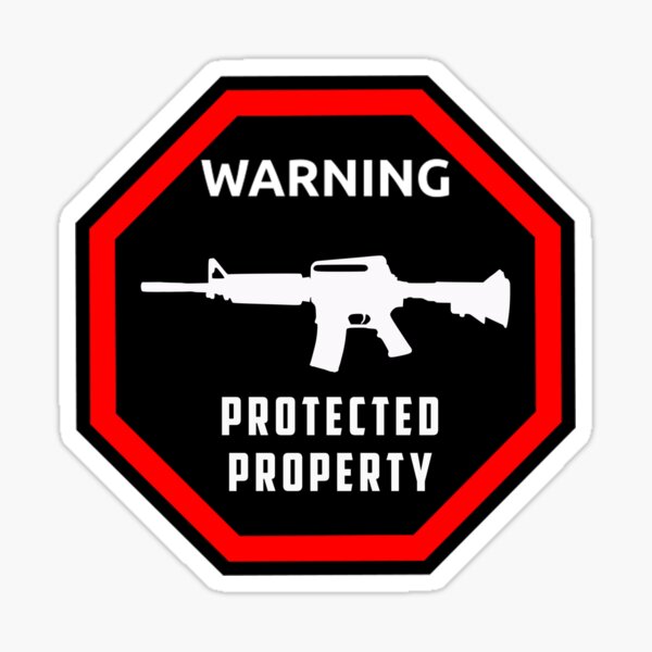 "Personal Protection Firearms Alarm Security" Sticker by CattlettArt ...