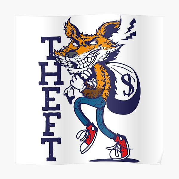 "TITLE: FOX ROBBER" Poster for Sale by Wahid235 | Redbubble