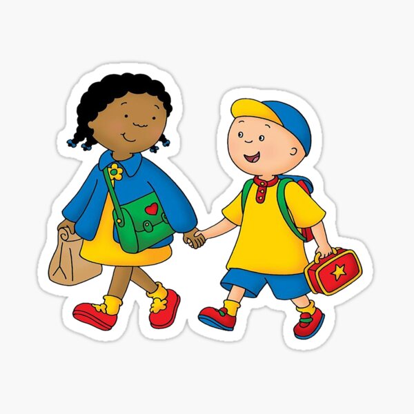 "caillou, caillou and dog" Sticker by Par-kids | Redbubble
