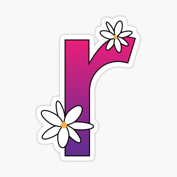 "groovy letter "r"" Sticker for Sale by kacline | Redbubble